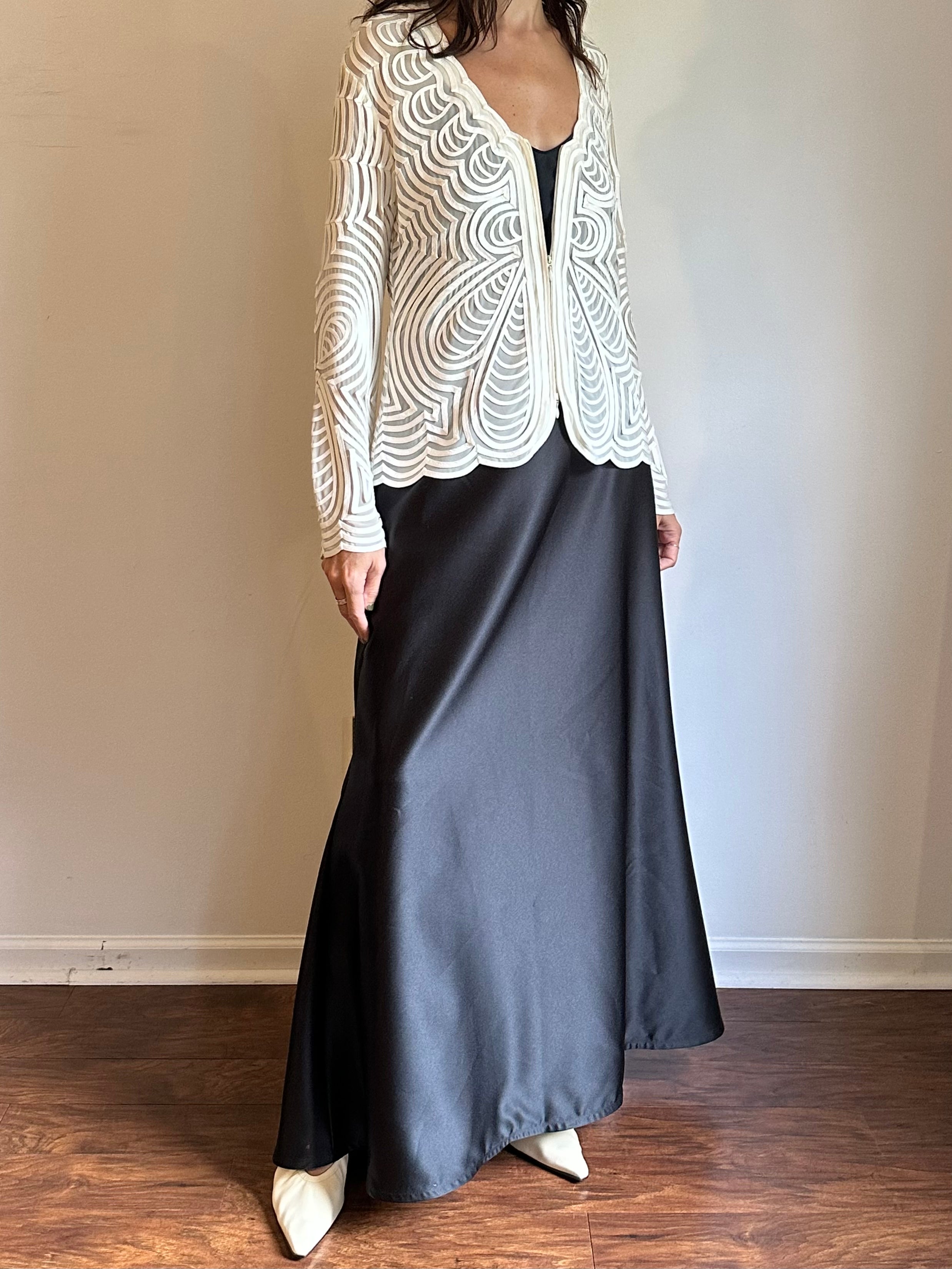 Vintage Alexandra Rosati Sheer Ribbon Jacket– Clash