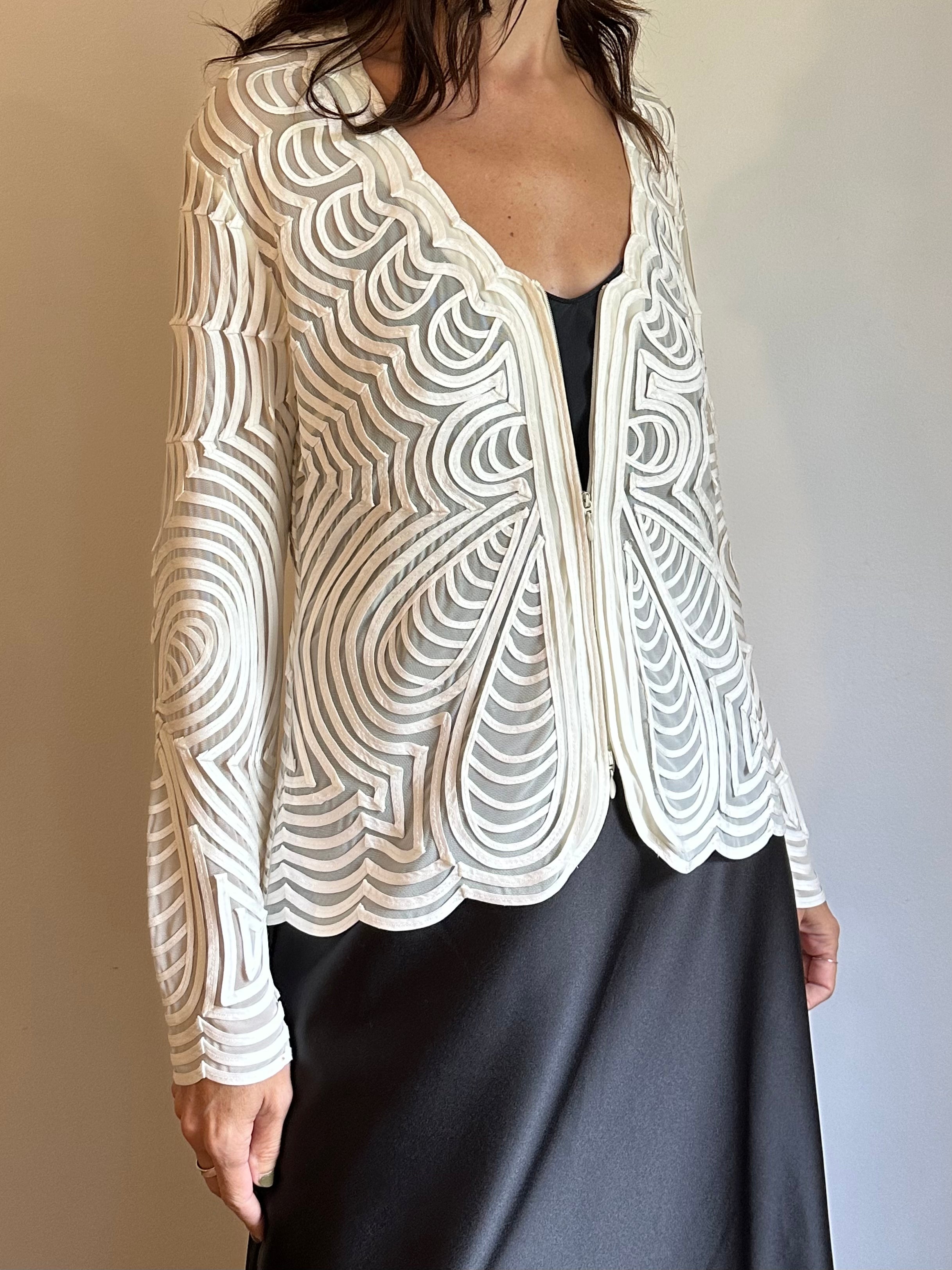 Vintage Alexandra Rosati Sheer Ribbon Jacket– Clash