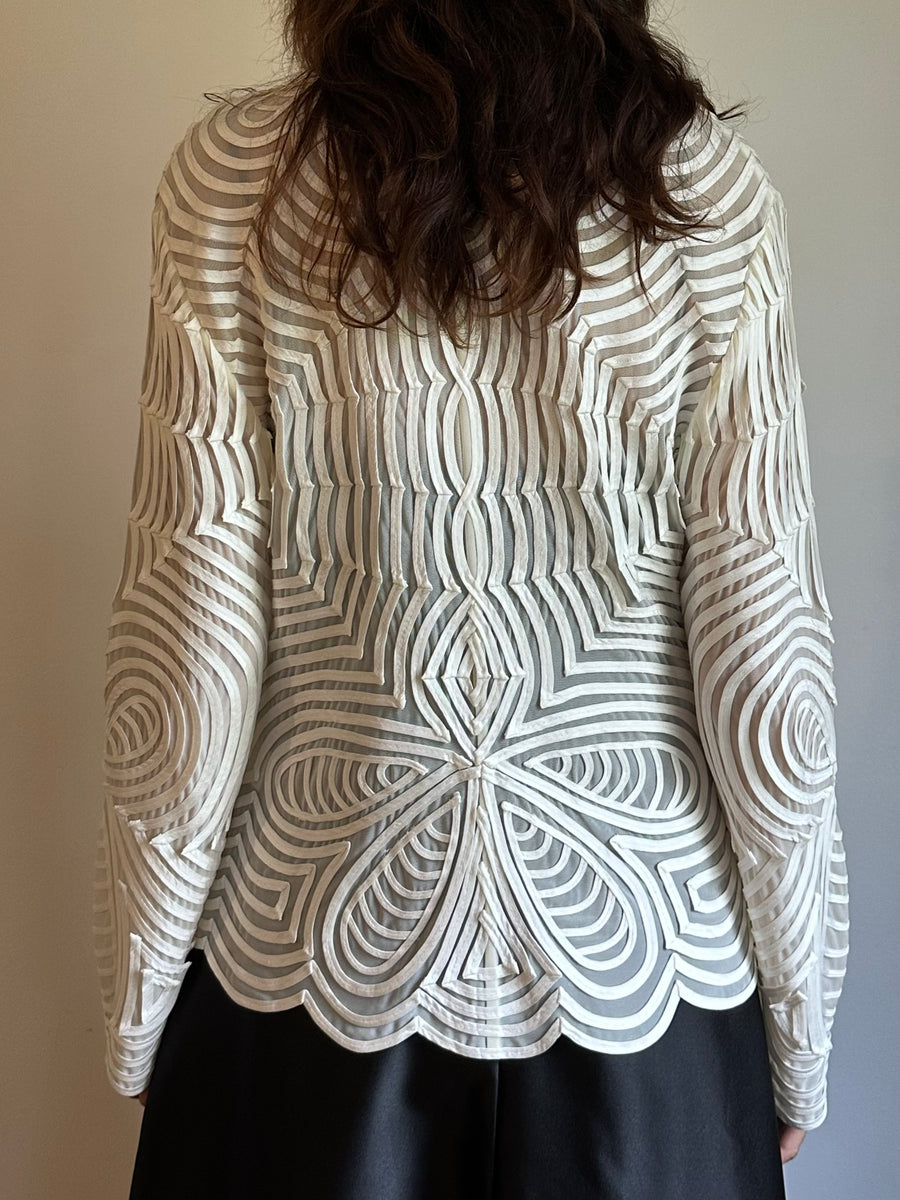 Vintage Alexandra Rosati Sheer Ribbon Jacket– Clash